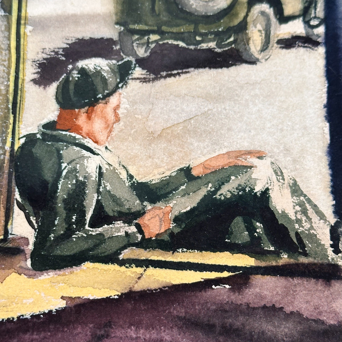 WW2 Painting of Soldier in the Sun | Cleveland Art School – Mad Van ...