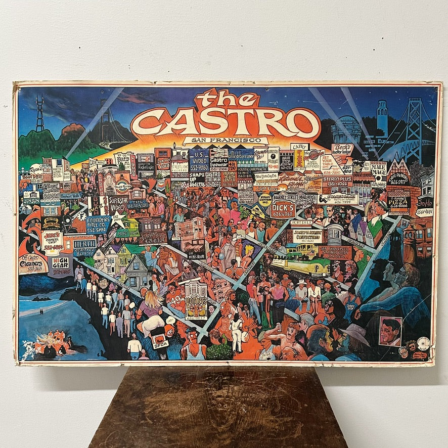 Rare "The Castro San Francisco" Pictorial Map Poster circa 1985 | AS I ...