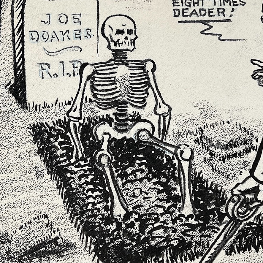 Burris Jenkins Original Political Art Drawing with Skeleton – Mad Van ...