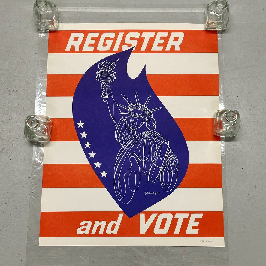 1960s Civil Rights Poster to Register and Vote by Jack Maschhoff – Mad ...