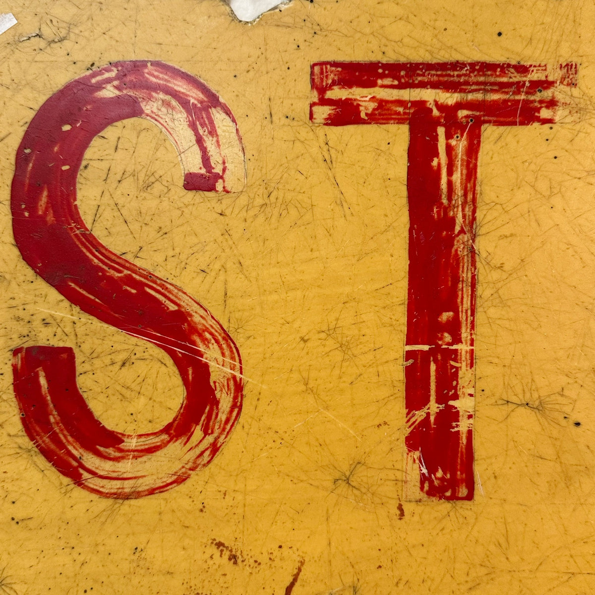 1950s "Stop Out Till 8 AM" Yellow Composite Sign | Folk Art – Mad Van ...