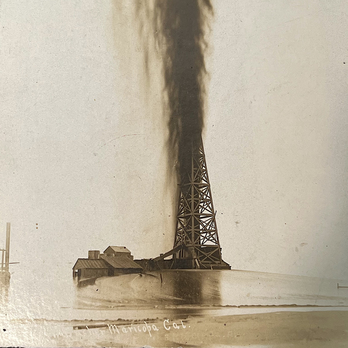 Antique Oil Gusher Photograph from Maricopa California – Mad Van Antiques