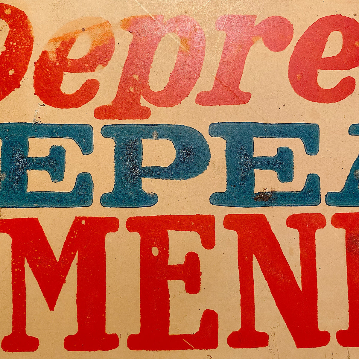 Repeal 18th Amendment Sign from 1930s | Prohibition Era – Mad Van Antiques