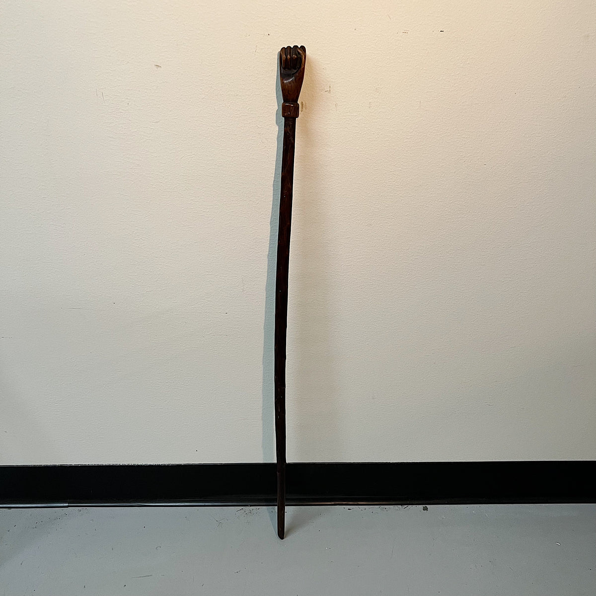 Antique Folk Art Walking Cane of Clenched Fist | Blackthorn – Mad Van ...