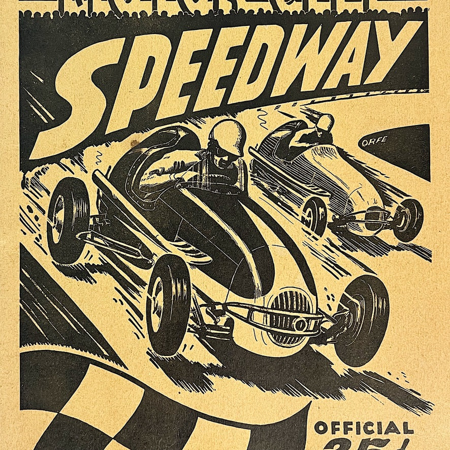 1940s Motor City Speedway Program with Eddie Johnson – Mad Van Antiques