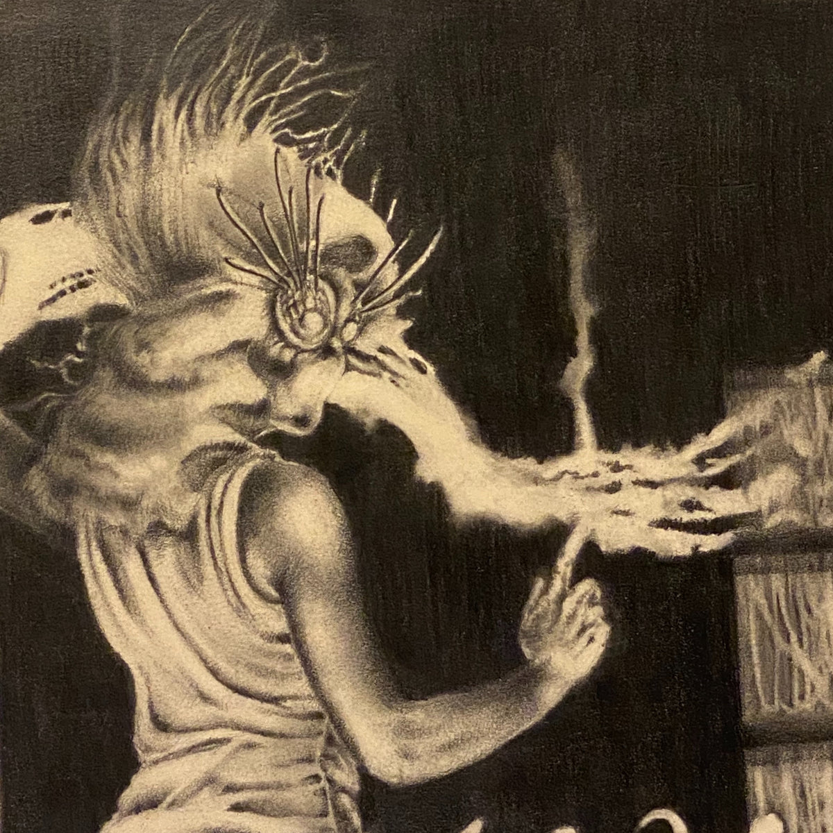 Rodger Gerberding Illustration of Sci-Fi Scene | 1987 – Mad Van Antiques