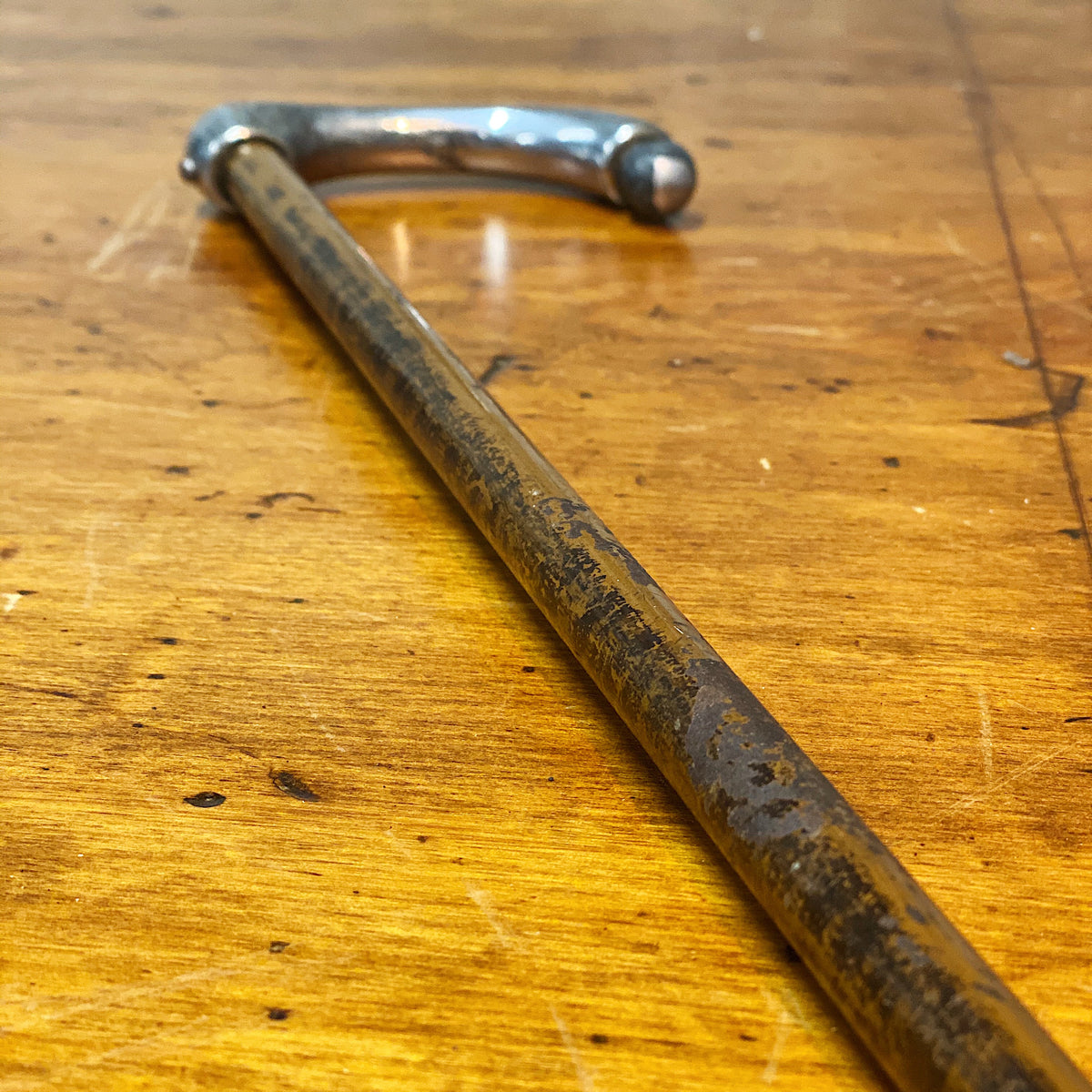 Antique Deco Walking Cane | 1920s Unusual Metal Folk Art – Mad Van Antiques