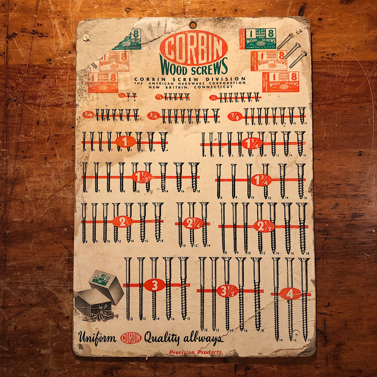 Corbin Hardware Double Sided Lithograph | 1950s? – Mad Van Antiques