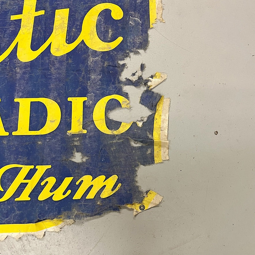 Antique Majestic Radio Banner Sign | Rare 1920s AS IS – Mad Van Antiques