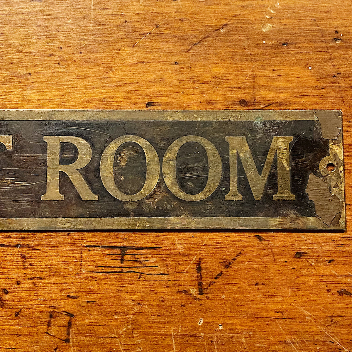 Antique Rest Room Sign with Patina | Early 1900s Hotel – Mad Van Antiques