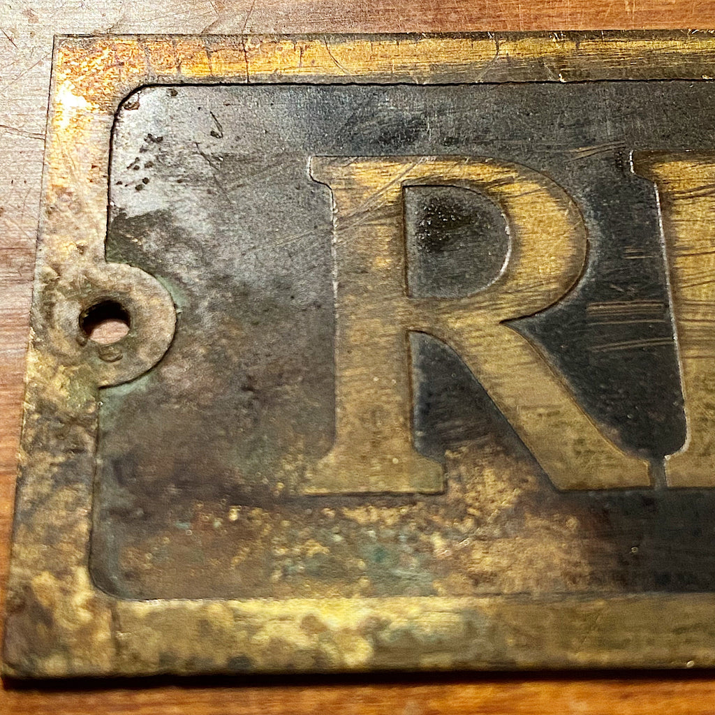 Antique Rest Room Sign with Patina | Early 1900s Hotel – Mad Van Antiques