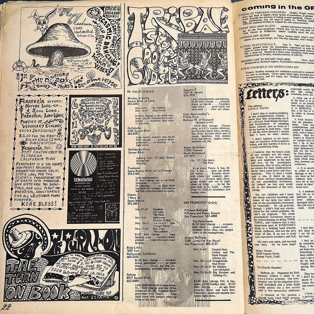 Rare 1960s Oracle Psychedelic Newspaper | Southern California – Mad Van ...