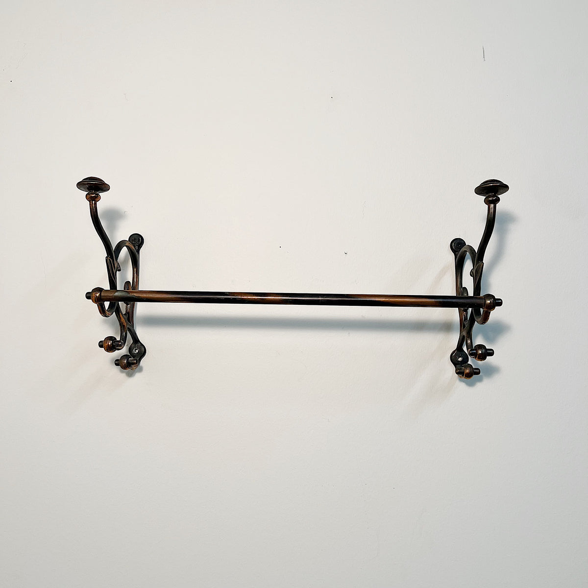 Antique Japanned Copper Flash Hat Coat Rack with Hanging Bar – Mad Van ...
