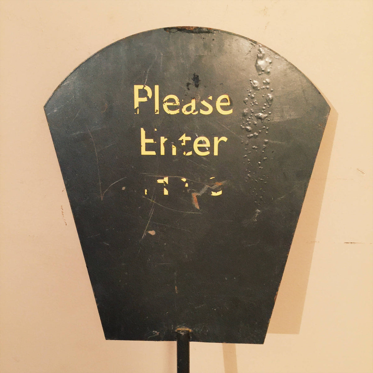 Vintage Crowd Control Sign from 1970s - "Please Enter Here" – Mad Van ...