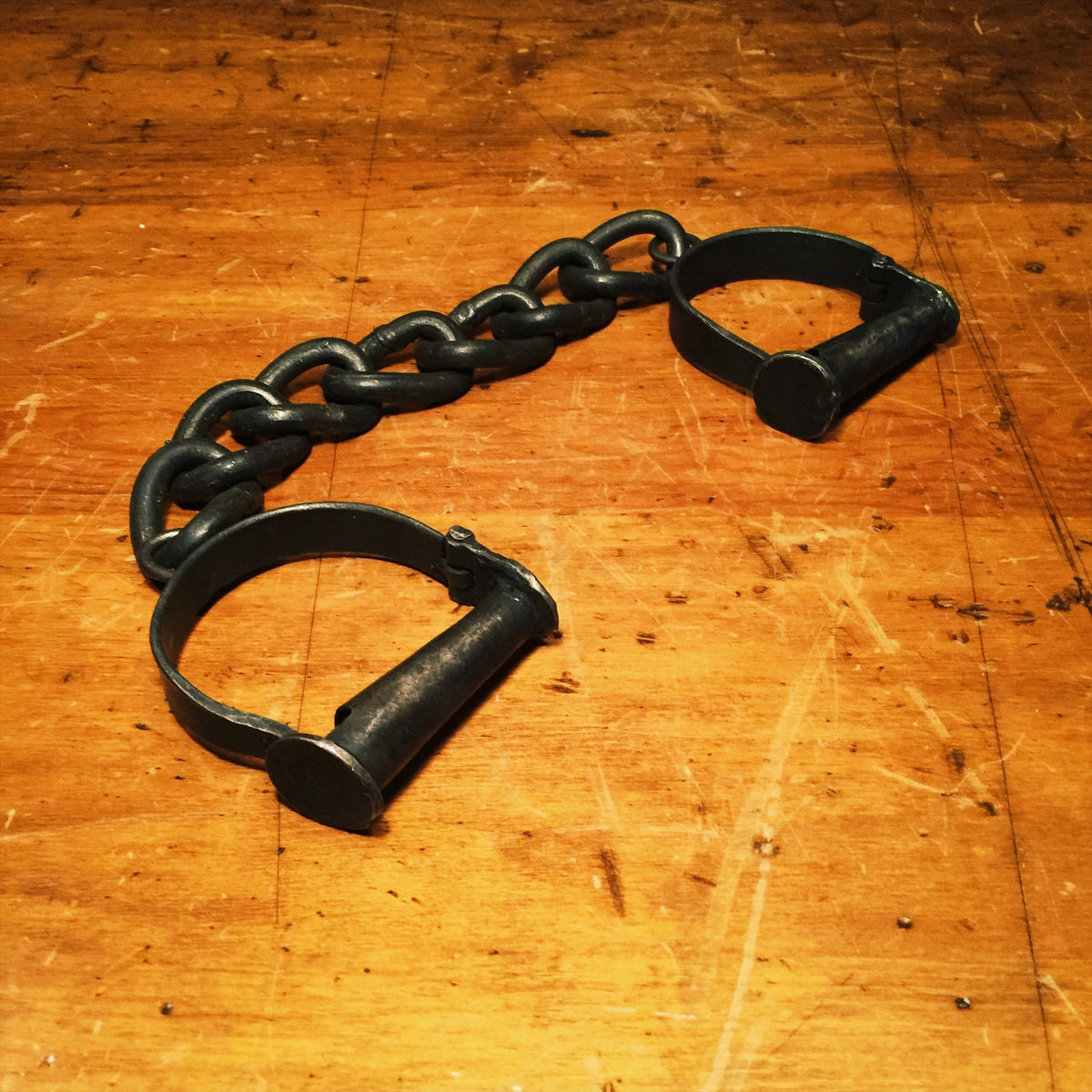 Antique Sheriff Handcuffs Shackles with Unusual Chain Size – Mad Van ...